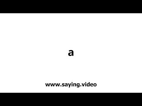 How to say a in English