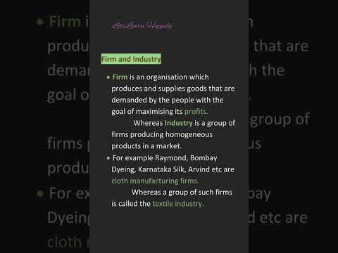 Difference between Firm & Industry. Firm & Industry in Economics #firm #industry #economics