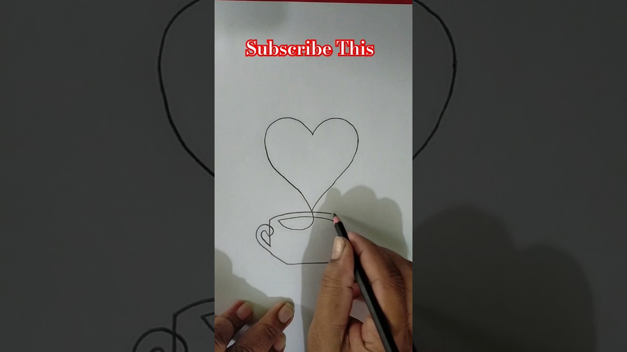 Drinking coffee from one line art #shorts #youtubeshorts #onelinedrawing