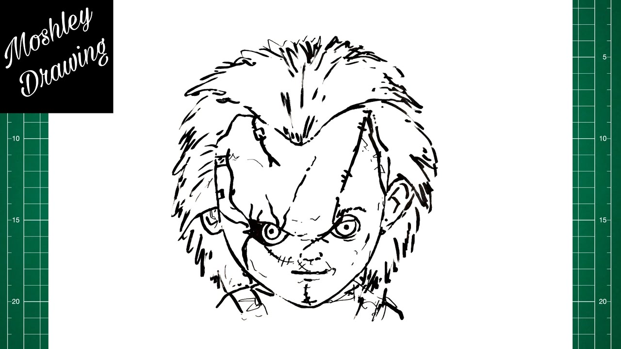 How to Draw Chucky Face Easy Step by Step