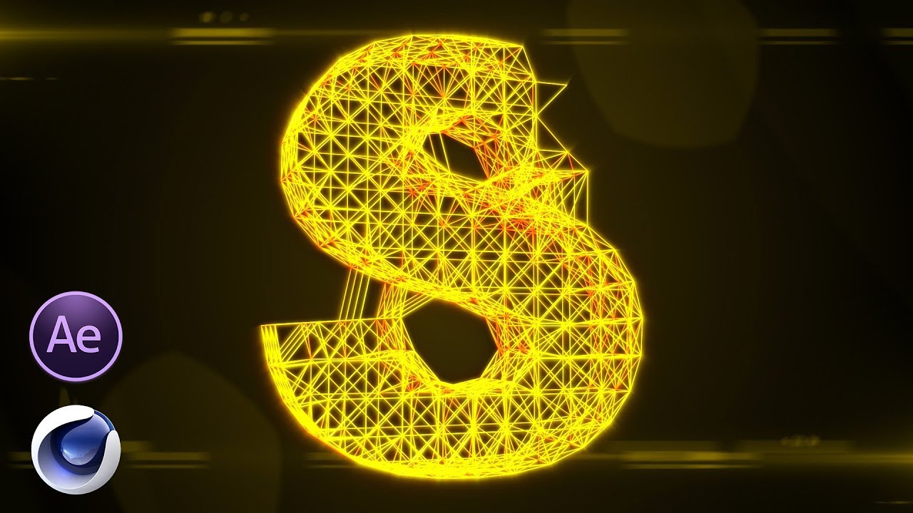 Cool Lighting 3D Text Animation After Effects & Cinema 4D Tutorial  || Free Download Project ||