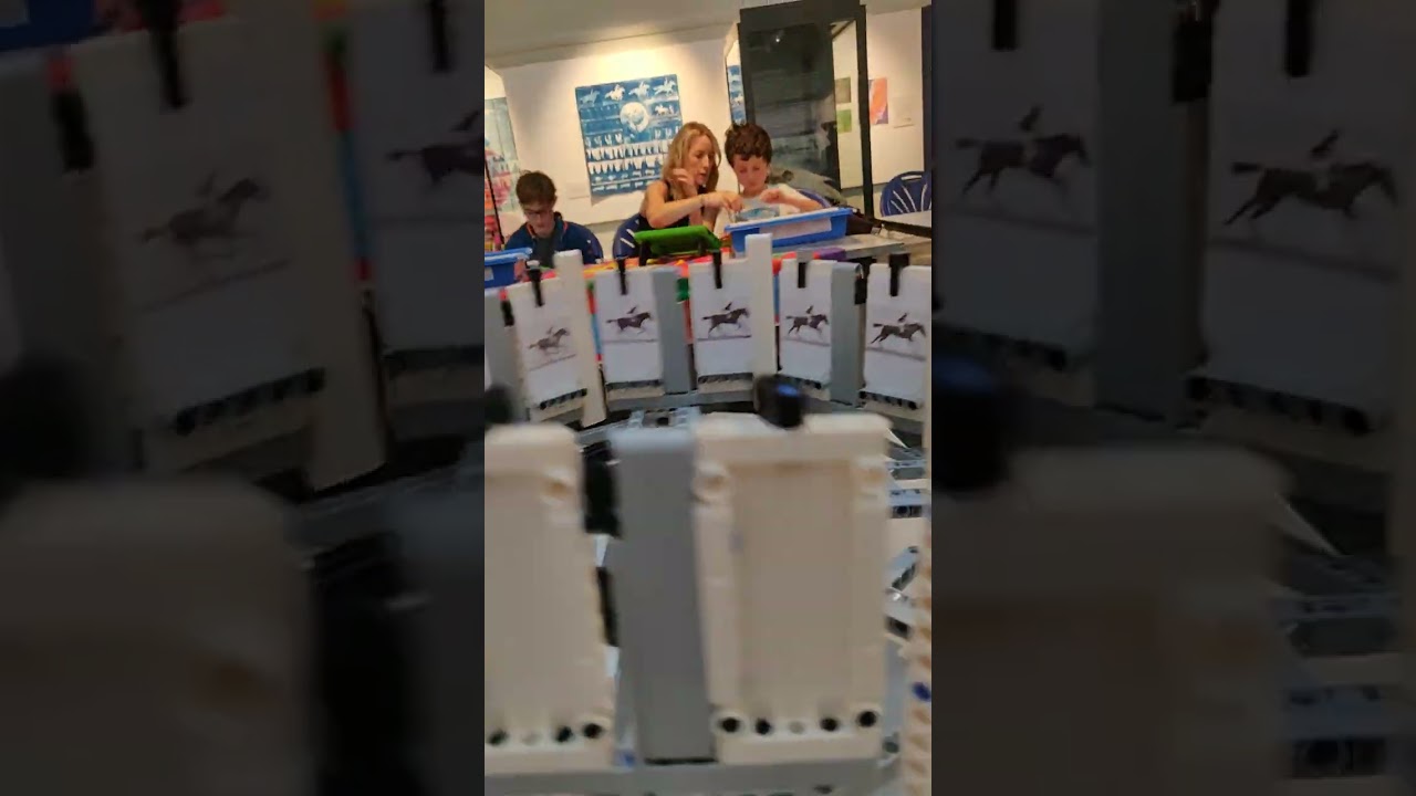 Zoetrope model build by Beyond Blocks for the Muybridge exhibition at Kingston Museum