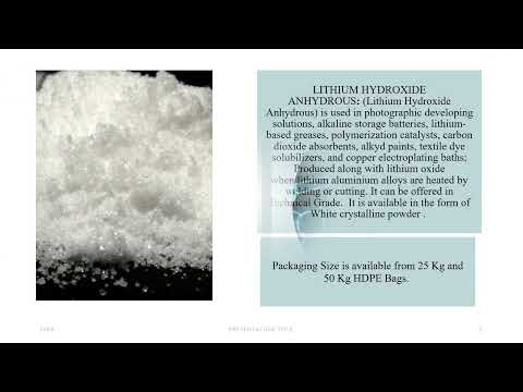 Lithium Hydroxide - CAS No 1310-65-2 Latest Price, Manufacturers ...