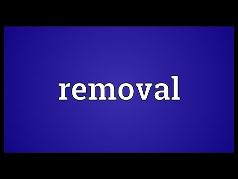 Removal Meaning