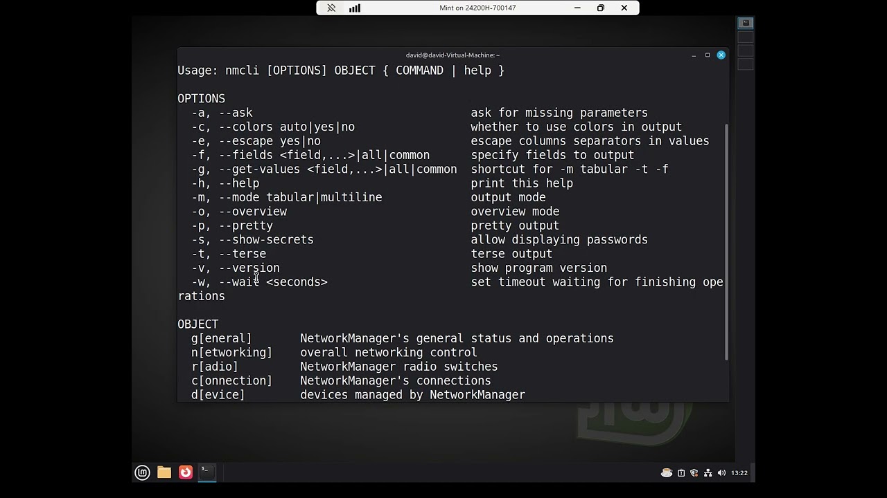 Configuring networking in Linux Mint
