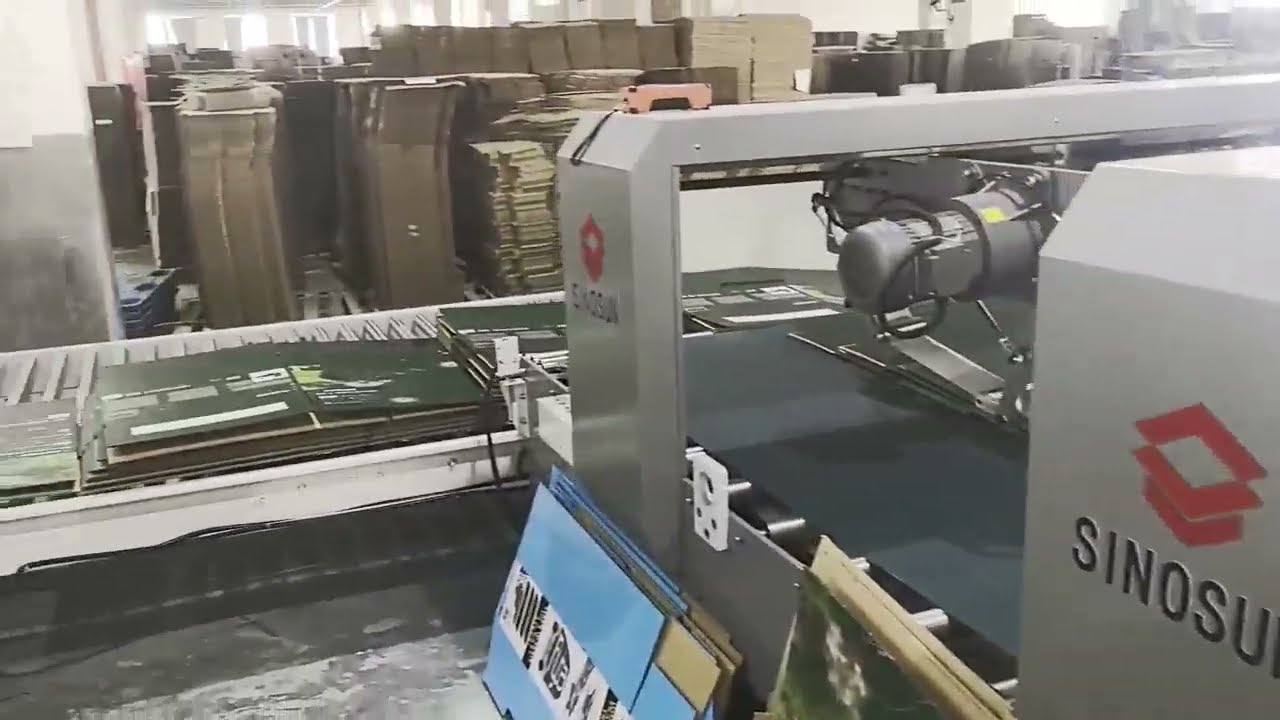 HL-2000AB two pieces box #foldergluer #machine for #corrugated #carton #package