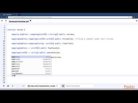 Learn Learning Ethereum 2 0 Write a Contract for Reviews System | packtpub com - Mind Luster