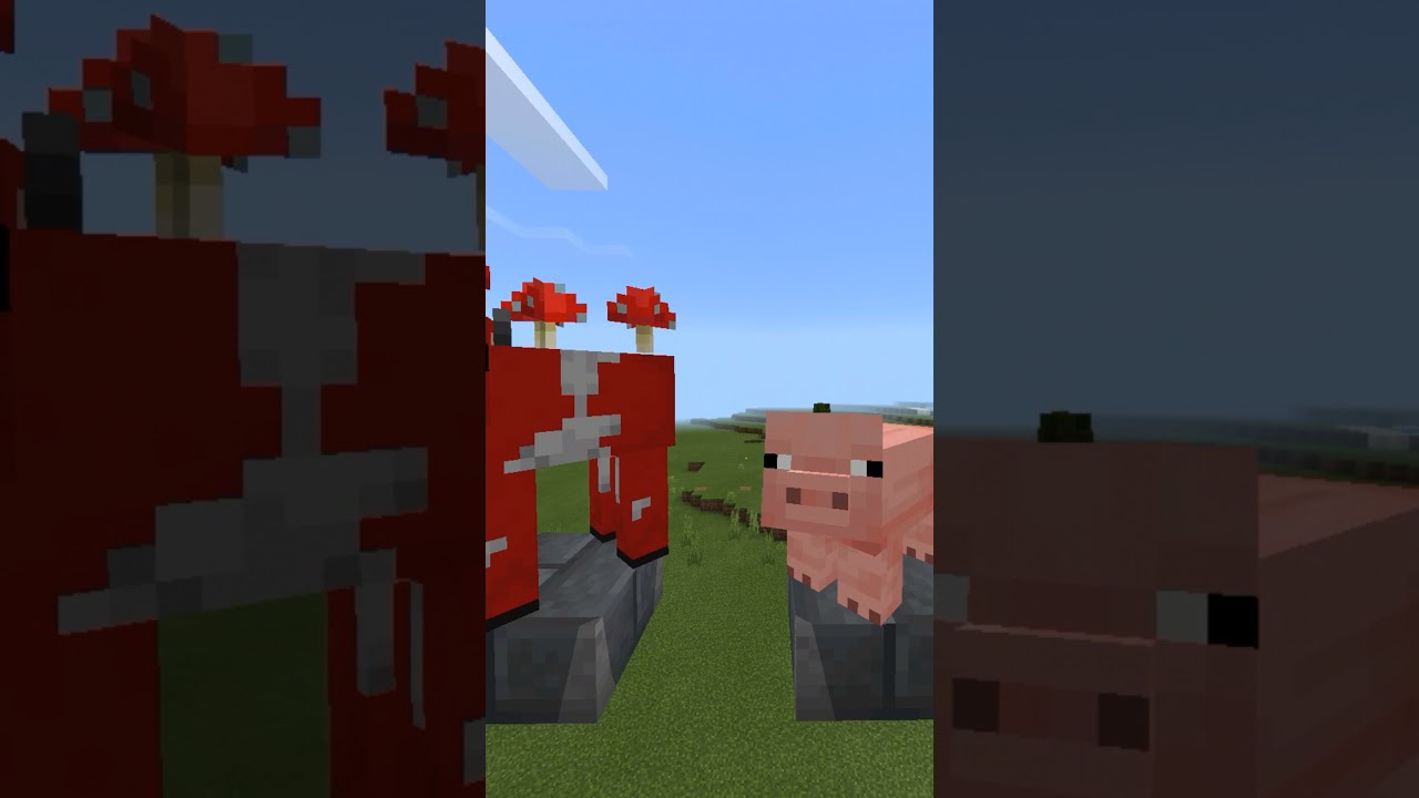 All mobs that change their form by hitting lightning strike #shorts #minecraft