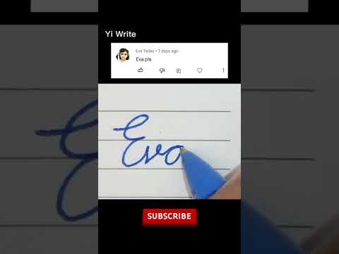 Eva - Beautiful name in in Cursive writing| Cursive Writing for beginners|#shorts