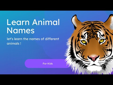 Let’s learn about animal names