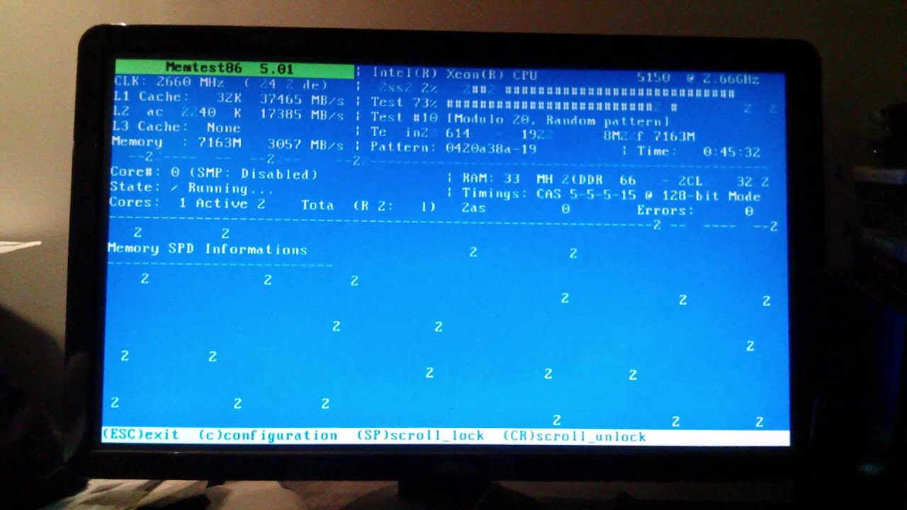 Memtest86 weirdness on first gen Mac Pro