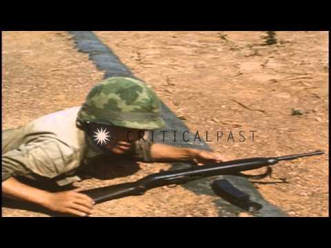 Vietnamese Popular People's Army men receive instructions from Tiger Division Kor...HD Stock Footage