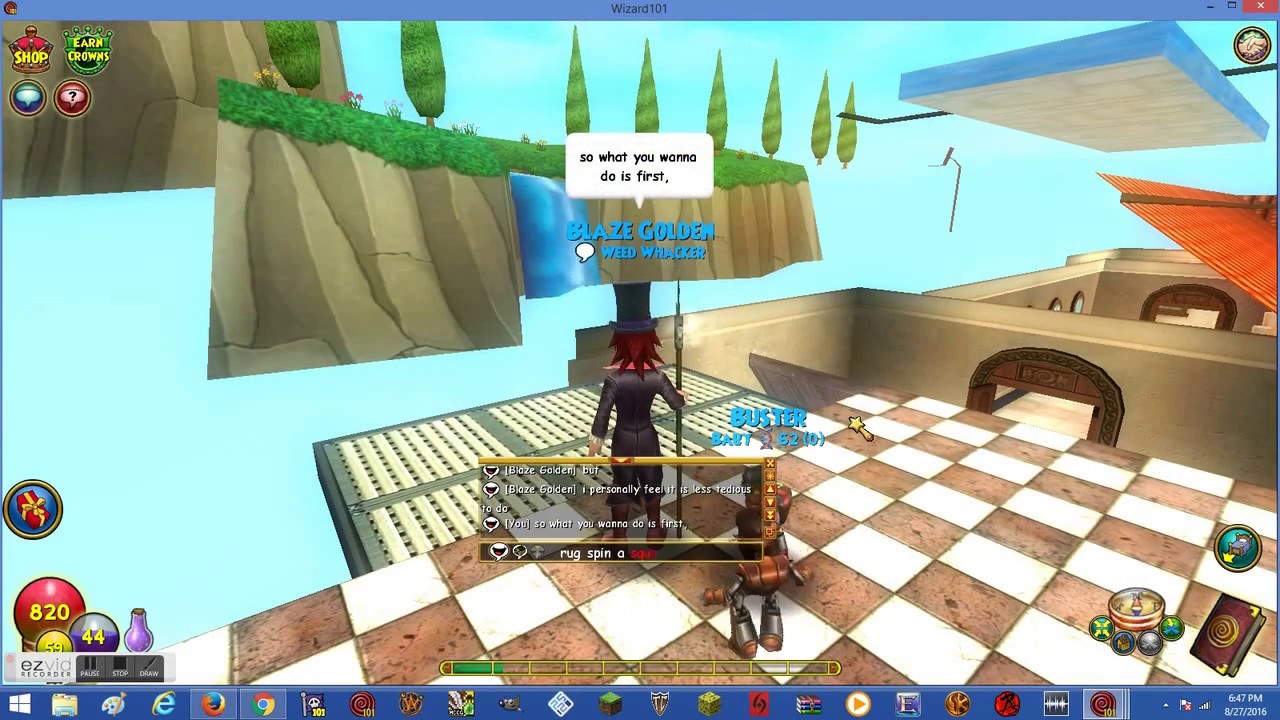 Wizard101 rugspin tutorial: how to float castle block floors