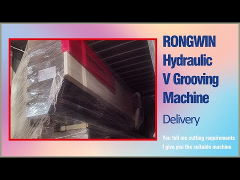 RONGWIN Hot Sale Metal Sheet slotting CNC Hydraulic V Grooving Machine V Cutting Machine Delivery