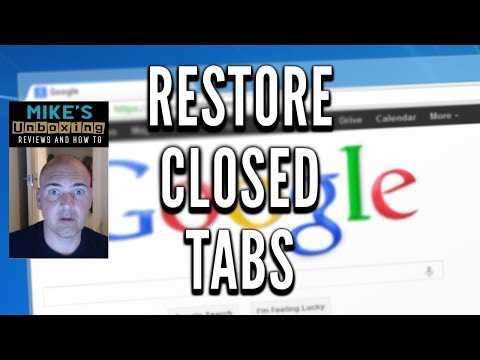 Restore Any Closed Tabs In Google Or Chrome Browser