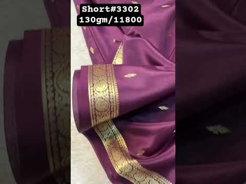 Mysore pure silk sarees/Silk mark certified/S#3302/11800/120gm #9972145452 #mysoresilk #saree #crepe