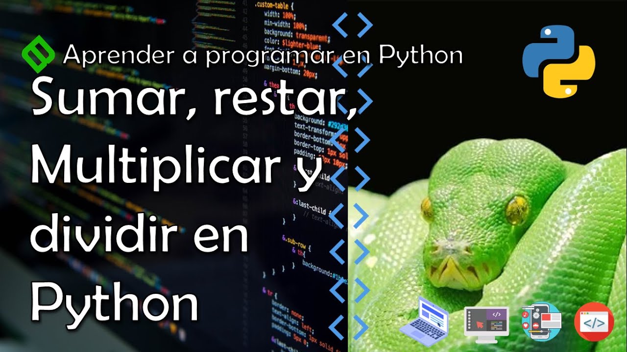 🔴 Cómo SUMAR RESTAR MULTIPLICAR y DIVIDIR en Python 🐍 DOS NÚMEROS en Python | CURSO de Python