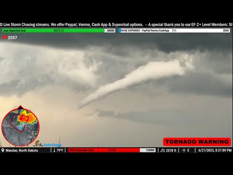 🔴 Chasing a TORNADO Threat in North Dakota - LIVE STORM CHASERS