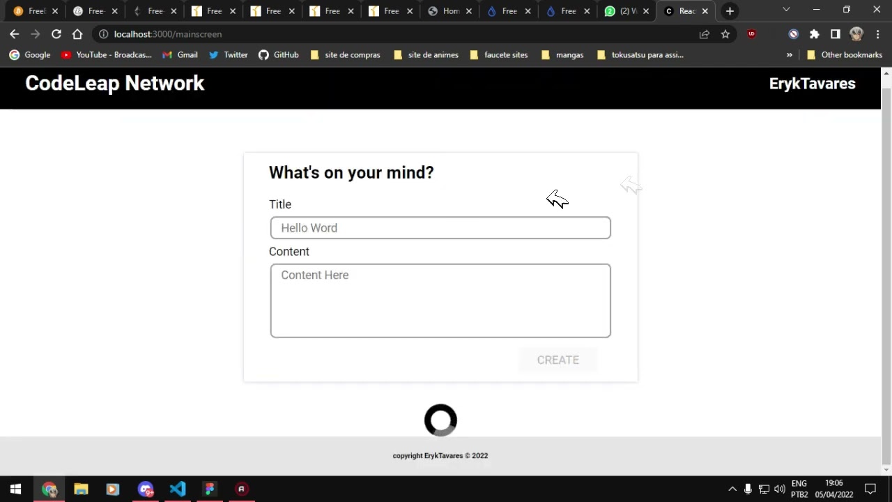 Desafio de vaga / codeleap network project