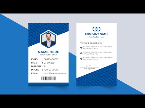 ID Card Design Template Free Download | Minimal Identity Card Vector For Office