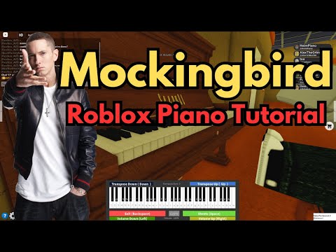 Eminem - Mockingbird (EASY Roblox Piano Tutorial w/ SHEETS)