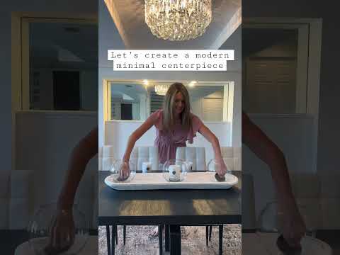 Modern table centerpiece #tablecenterpiece #diycenterpiece #tutorial #diyhomedecor