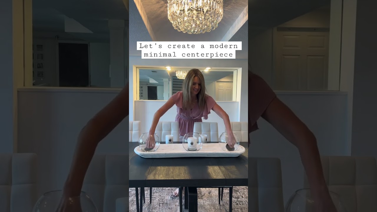 Modern table centerpiece #tablecenterpiece #diycenterpiece #tutorial #diyhomedecor