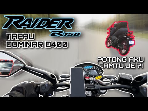 SUZUKI RAIDER Fi 150CC VS 400CC MODENAS BAJAJ DOMINAR D400 | RAIDER PUNYA PERGI MEMANG 🔥