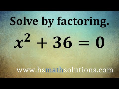 Solving Quadratic Equations with Complex Roots by Factoring (Example)