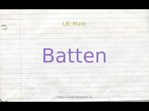 How to pronounce batten