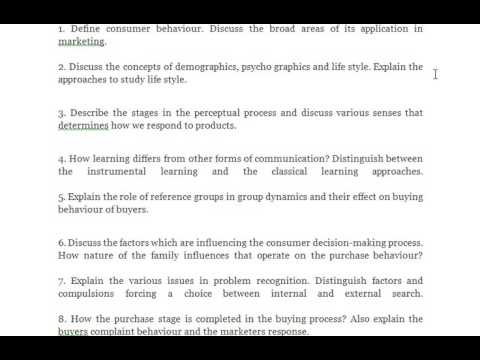 Consumer Behavior - Define consumer behaviour