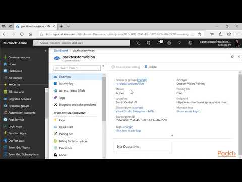 Learn Implementing Azure Cognitive Services for Vision Custom Vision API | packtpub com - Mind ...