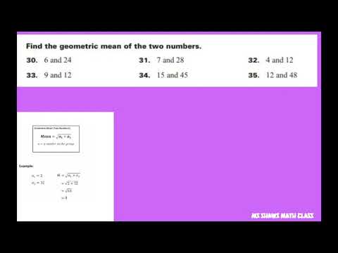 Find the geometric mean of two numbers