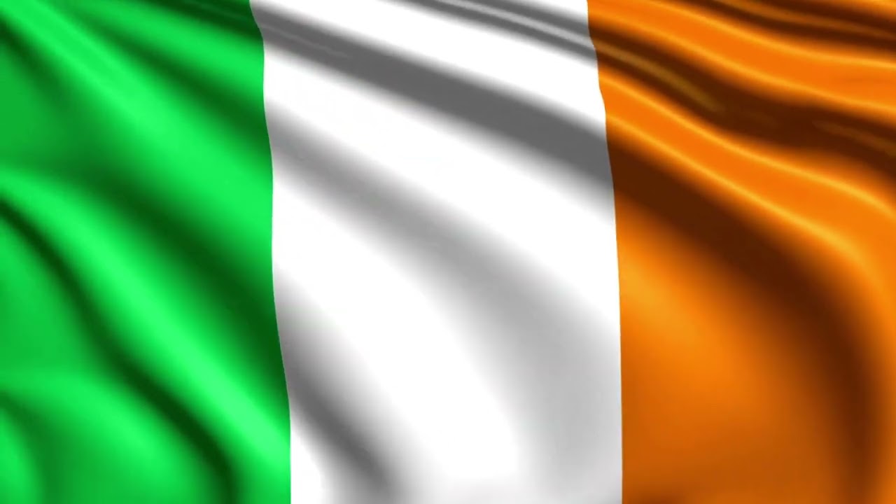[10 Hours] Irish Flag Waving - Video & Audio - Waving Flags