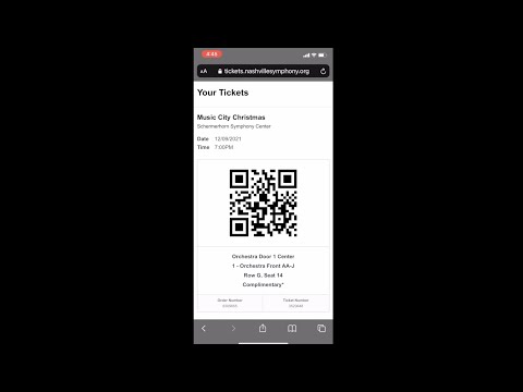 How to access your mobile tickets