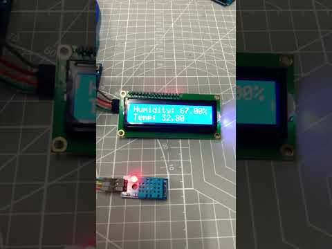 Arduino humidity and temperature sensor with LCD DISPLAY #arduino