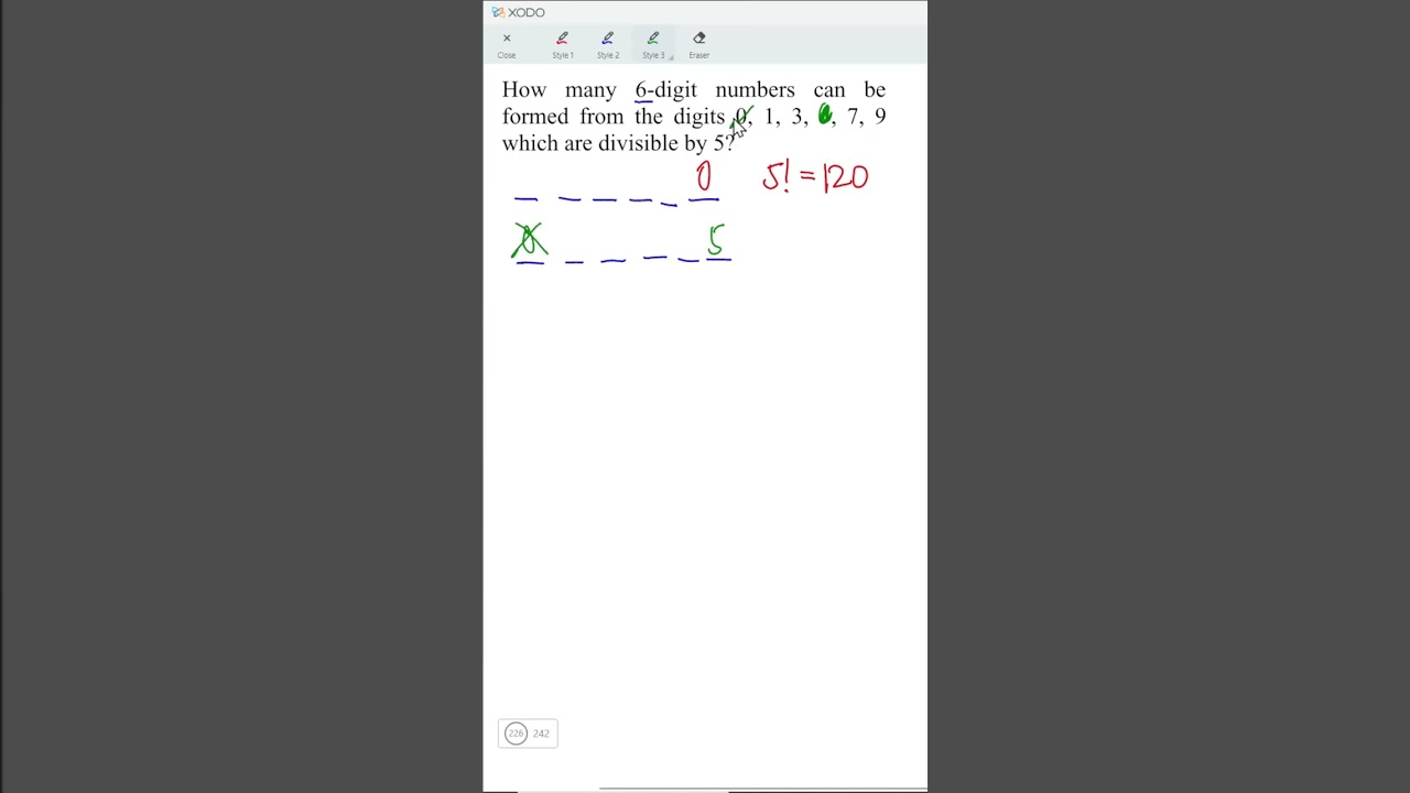 how many 6-digit numbers can be formed from the digits 0 1 3 5 7 9 which are divisible by 5