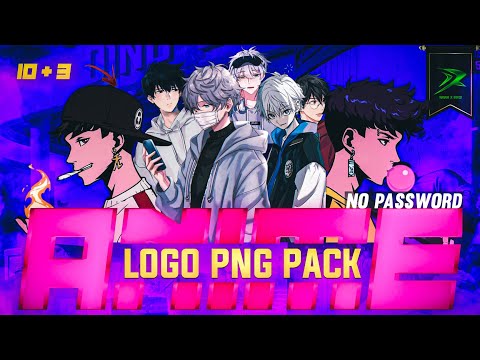 TOP 13 BEST ????ANIME PNG LOGO PACK / NO PASSWORD ???? /PACK BY @RIDMIK907