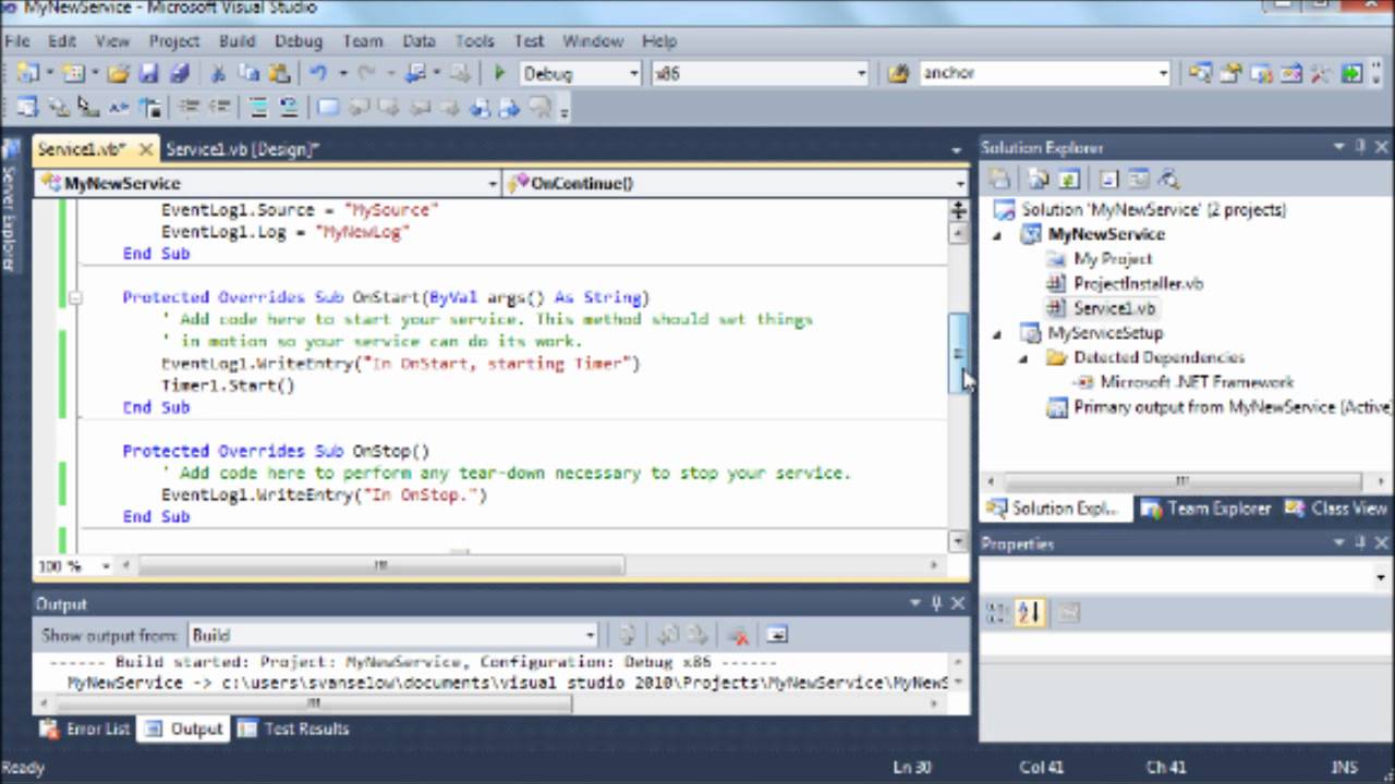 Windows Service with Timer