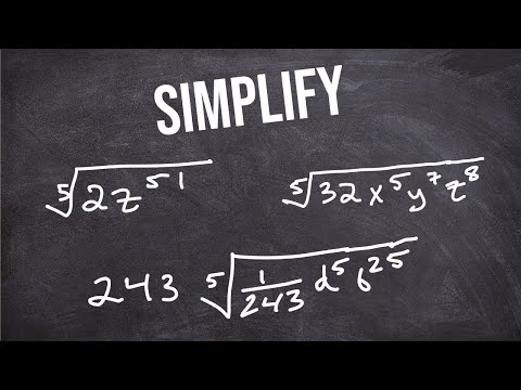 Simplify the 5th Root of an Expression | 3 Examples