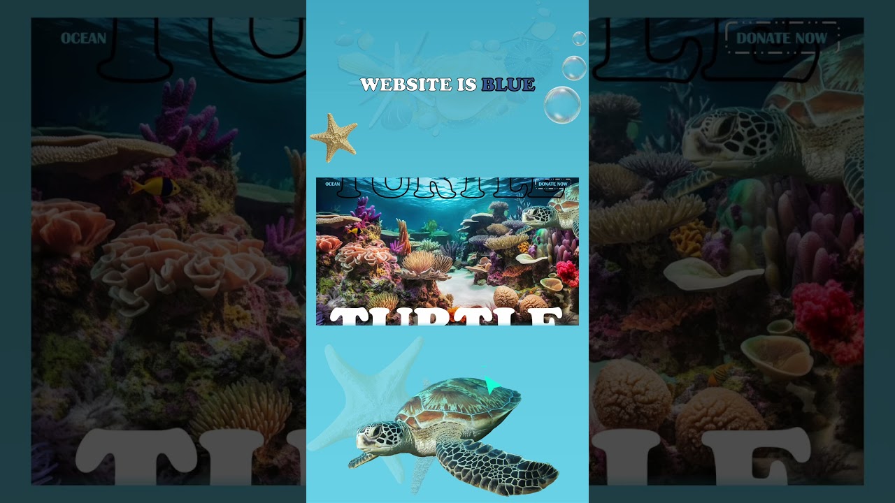 FREE ‼️ Blue Website Themed PowerPoint Template 🐢