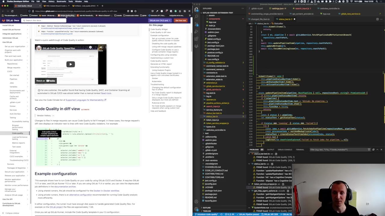 GitLab VS Code Extension: Code Quality POC