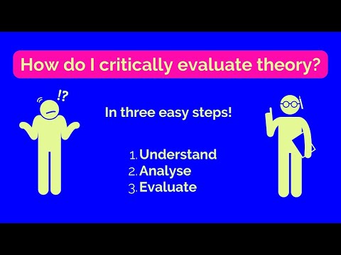 What's the meaning of critically evaluate when it comes to theory?