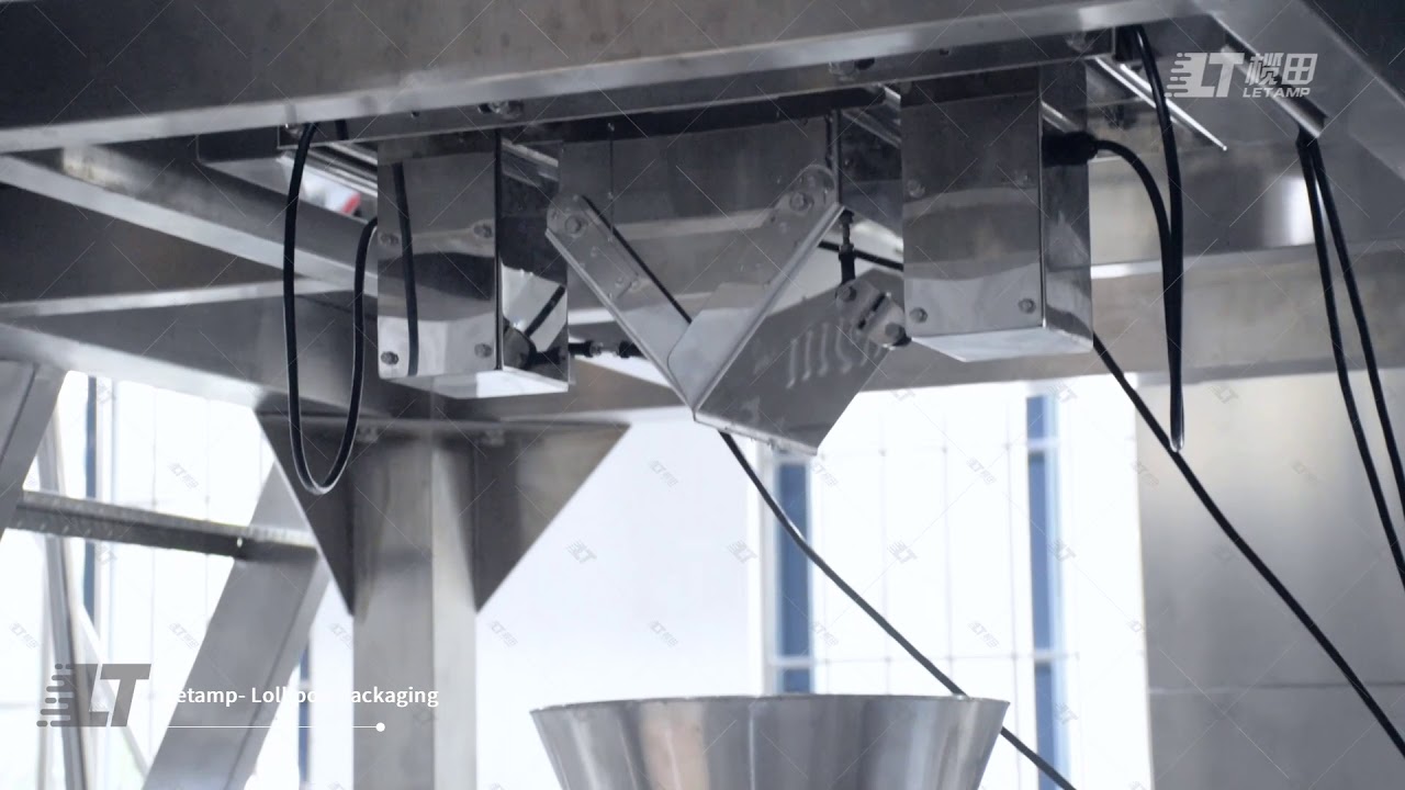 Multi-head Scale Automatic Weighing System Vertical Forming Filling Sealing Lollipop Packing Machine