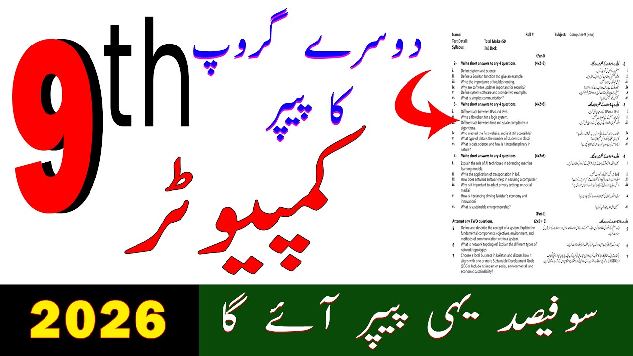 9th Class Math Guess Paper 2026 | Class 9 Math guess paper 2026 | Math Guess Paper | 9th Math guess