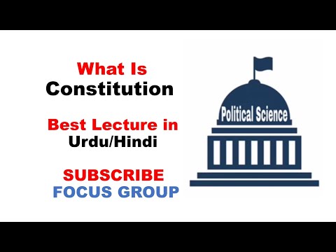What is Constitution?? || Political Science Lecture in Urdu/Hindi