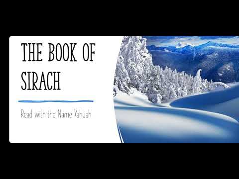 Sirach(Ecclesiasticus) Audio Bible With No Music | Read with the name of Yahuah