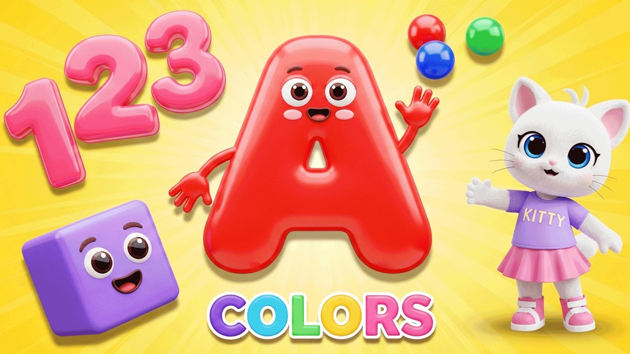 Preschool Learning activities for 3 year olds at home | Learn ABC Phonics Shapes Numbers Colors 🌈