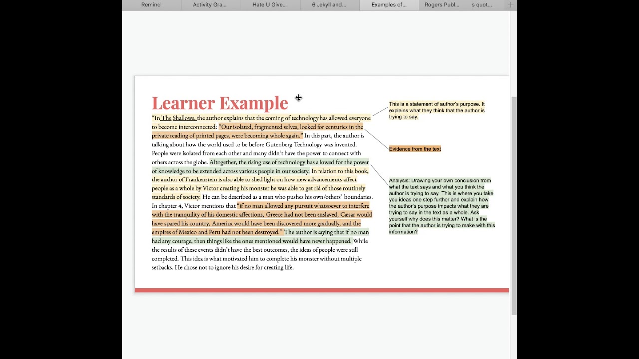 Author's Purpose Examples and Ideas