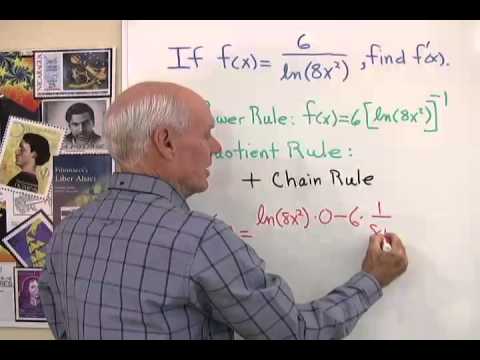 Natural Logarithms and the Quotient Rule
